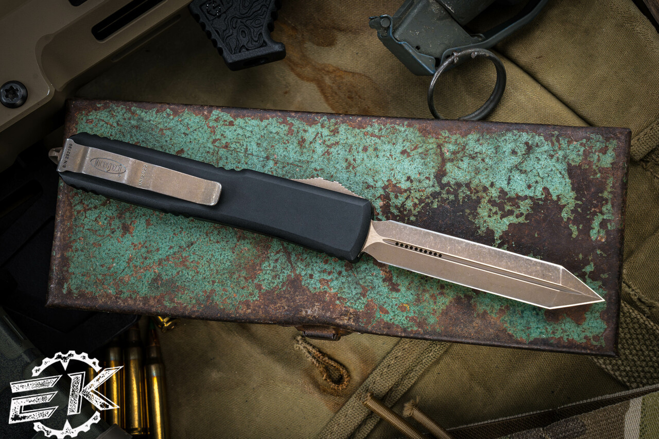 Microtech Ultratech Spartan Otf Knife Black 34 Bronze Apocalyptic