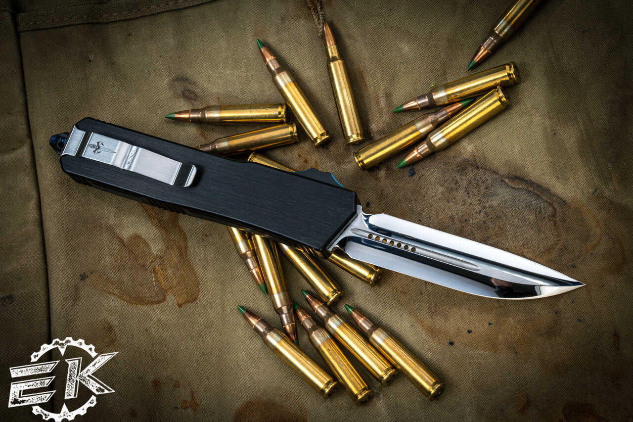Marfione Custom Scarab Ii Otf Automatic Knife Blue Ringed Hw 4 De S