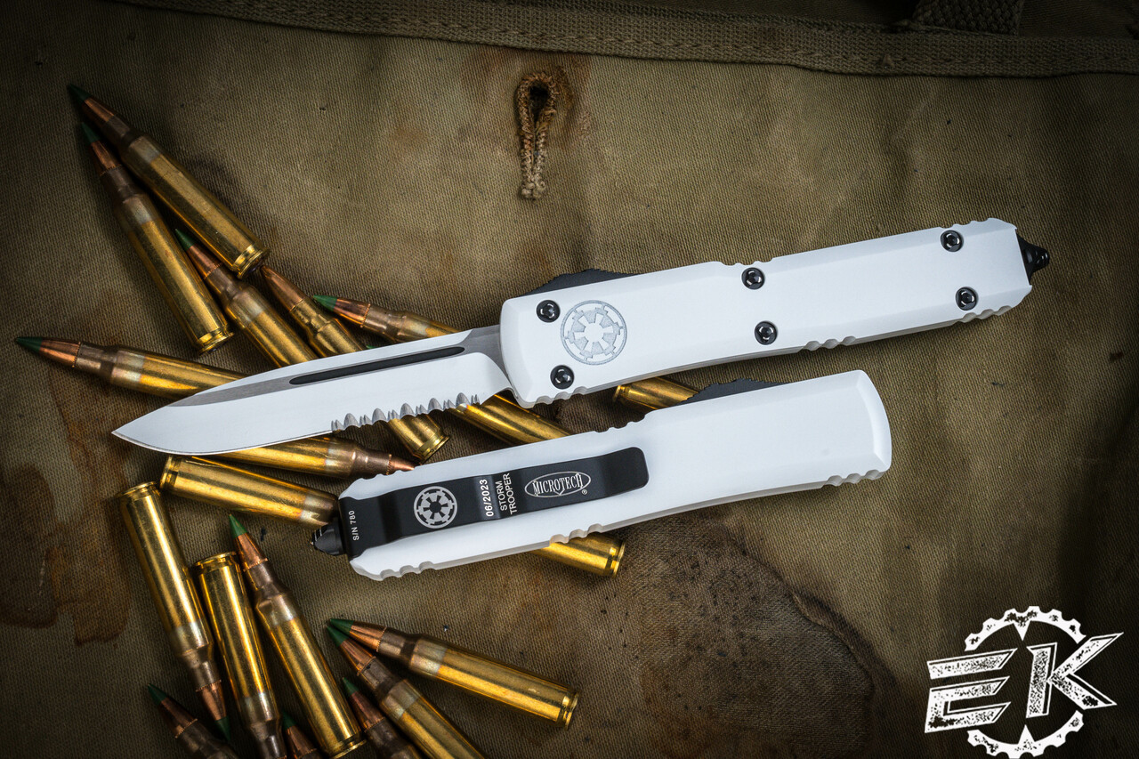 Microtech Storm Trooper Ultratech Deep Engraved Otf Knife 34 Drop