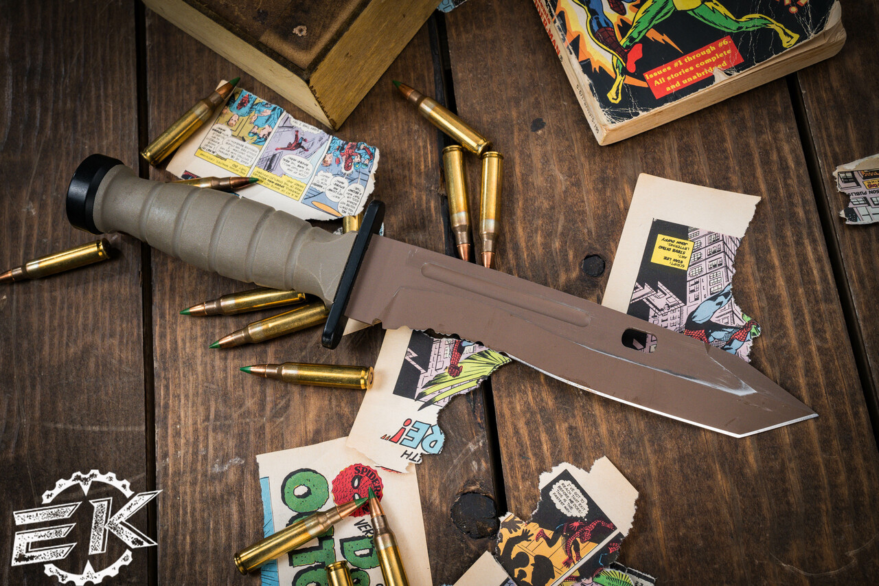 FOX FKMD Oplita Combat Fixed Blade Knife, N690Co, Kraton G Handle ...