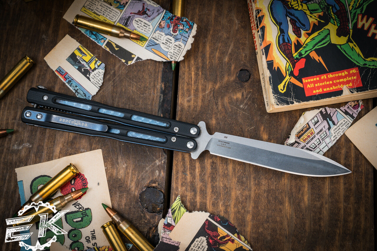 Benchmade 51 Morpho Balisong Butterfly G10 4.25 D2 Black (Preowned)