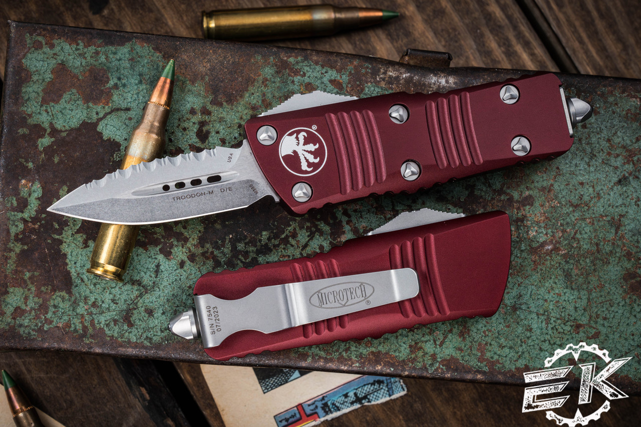 Microtech Mini Troodon Otf Automatic Cali Legal Knife Merlot 19