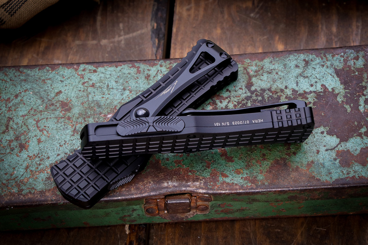 Microtech Hera Hellhound OTF Automatic Knife Tactical Frag 3" Black 919 ...