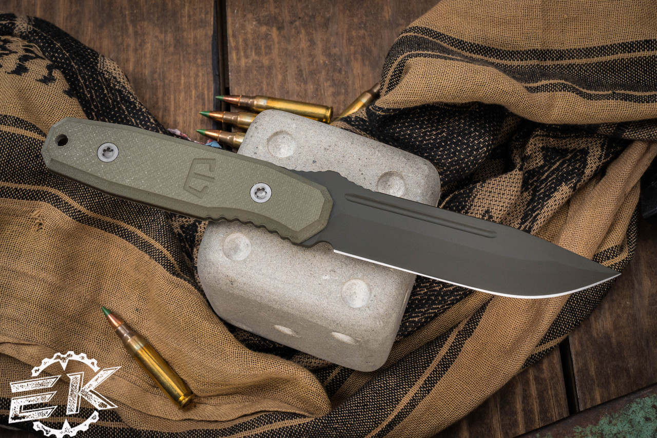 Blackside Customs Plan B Fixed Blade Knife OD G10 4" OD Cerakote Drop ...