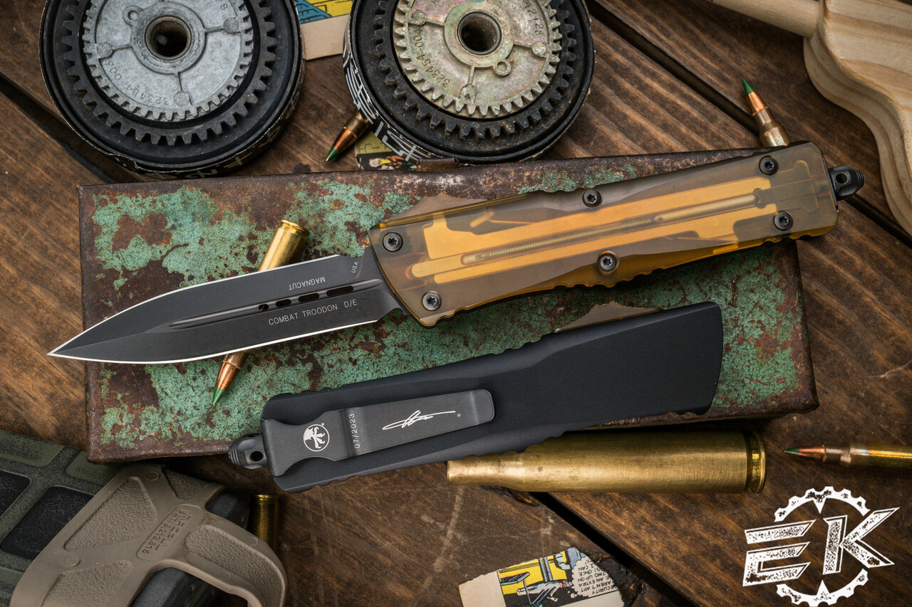 Microtech Combat Troodon ULTEM Smooth OTF Automatic Knife 3.8" DLC ...