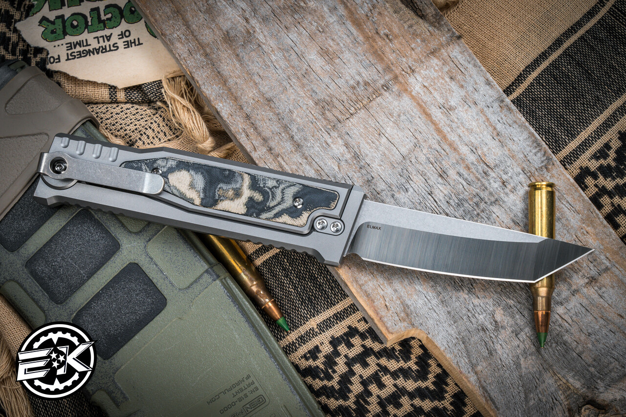 Reate Exo M Otf Knife Titaniumcamo Micarta 295 Tanto Satin