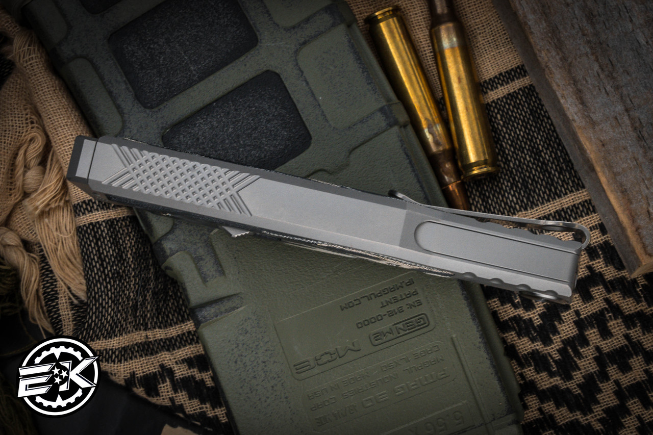 Reate Exo M Otf Gravity Knife Titaniumcamo Micarta 295 Double Edge Satin