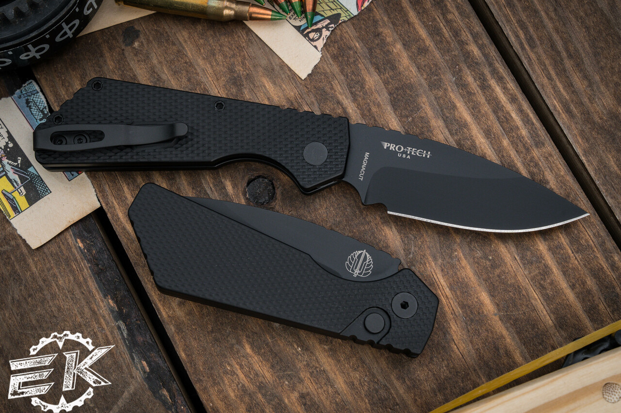 ProTech Strider PT+ Automatic Folding Knife Textured Black 3.05 ...