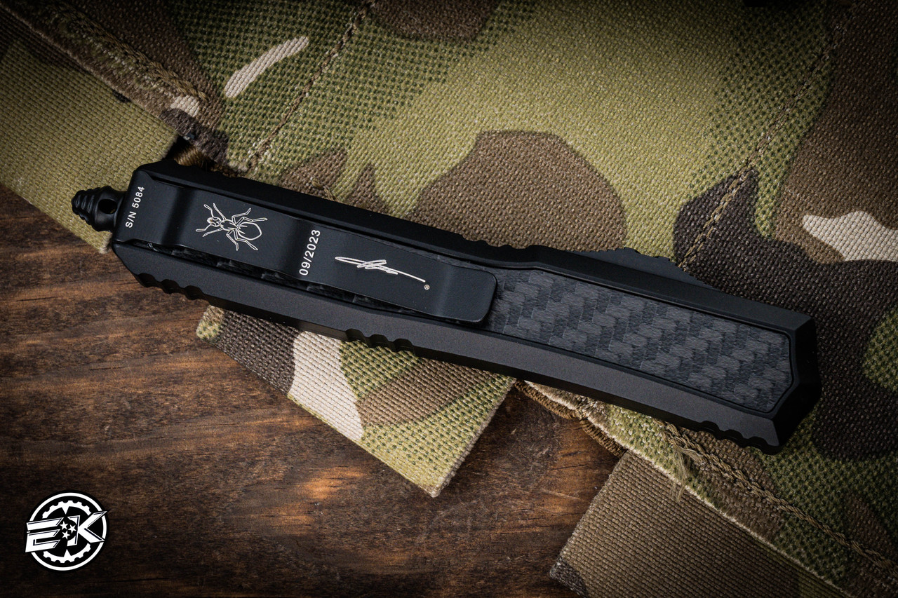 Microtech Makora II OTF Automatic Knife Black/Carbon Fiber Inlay 3.25 ...