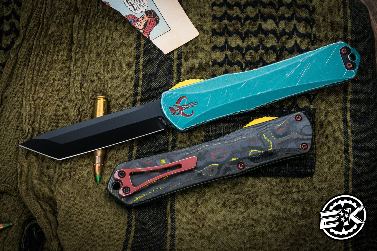 Heretic Knives Manticore X Bounty Hunter Camo Carbon Otf 375 Tanto