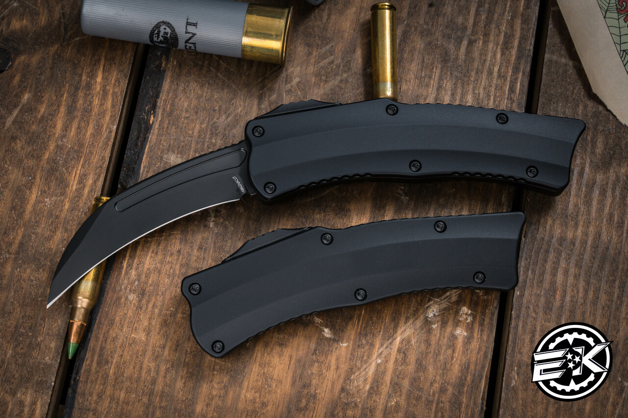 Heretic Knives Roc Black Aluminum Otf Automatic 3 Dlc H060 6a T