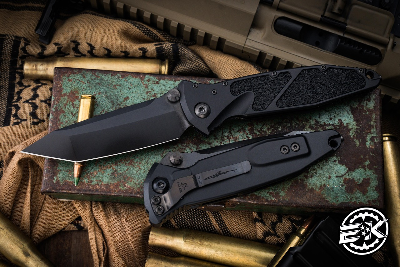 Microtech Socom Elite Manual Folding Knife Dlc Shadow 4 Tanto Dlc