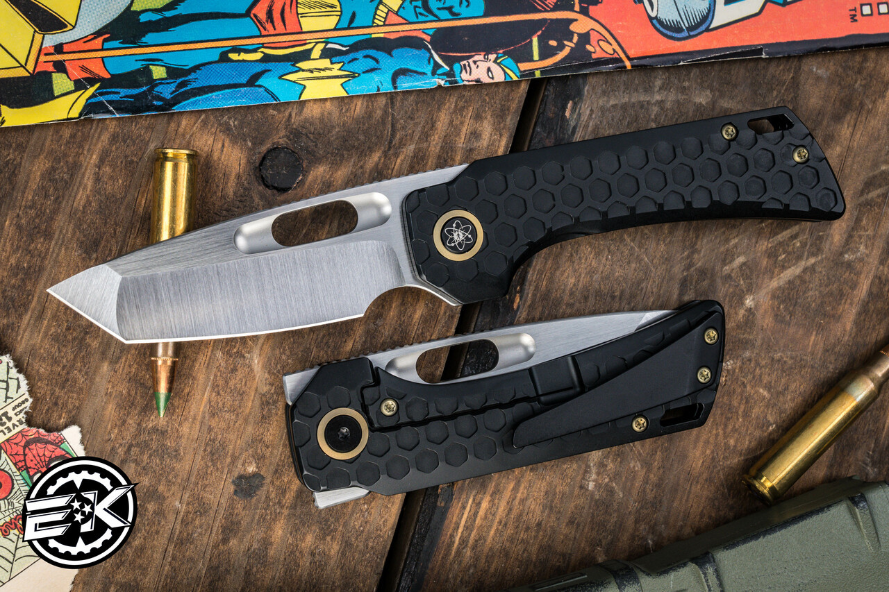 EMP EDC Nymble T2 Folding Knife DLC Honeycomb Titanium 3.1" Tanto Belt ...