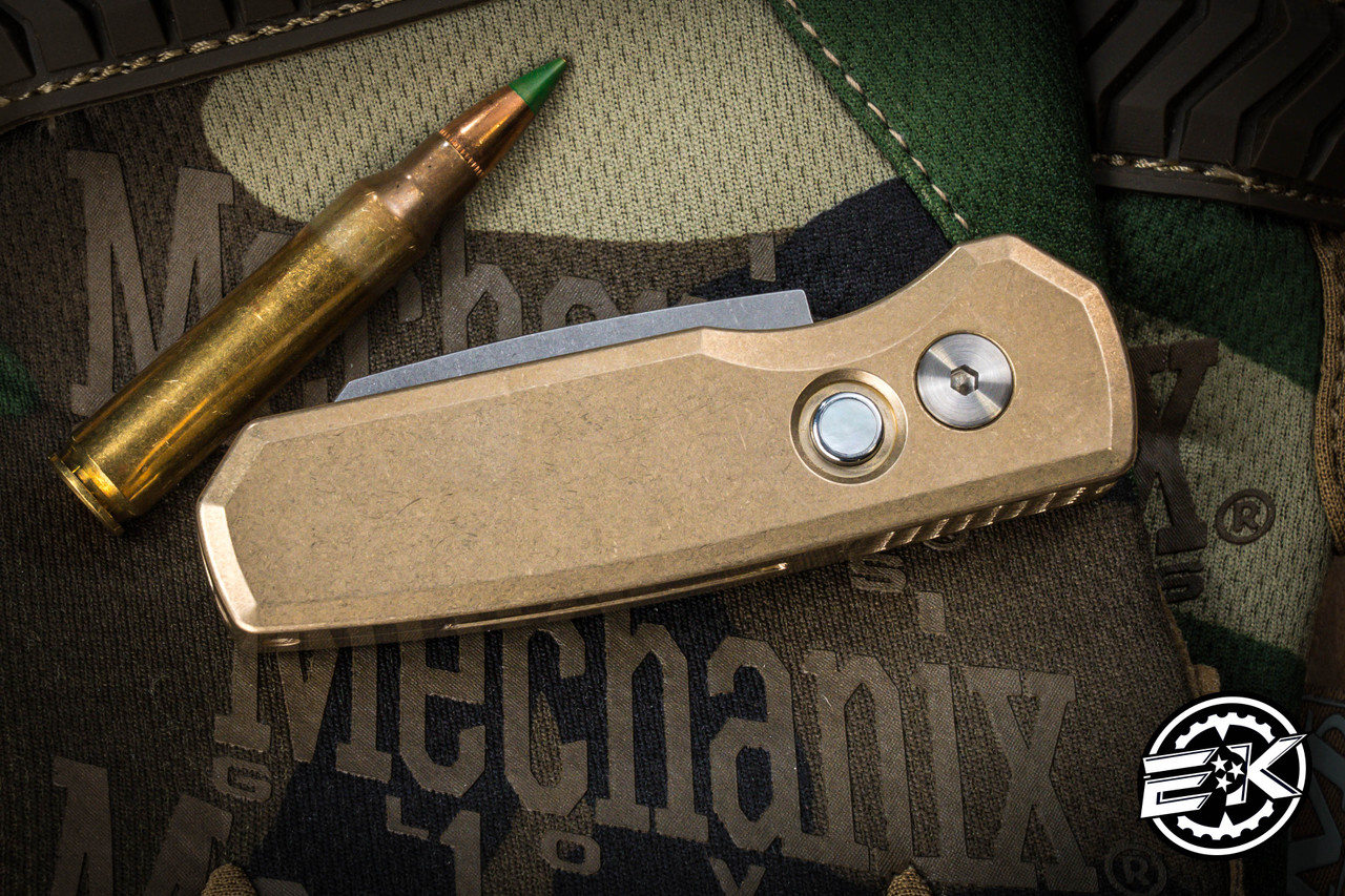 Protech Runt 5 Limited Automatic Folding Knife Bronze 19 Magnacut