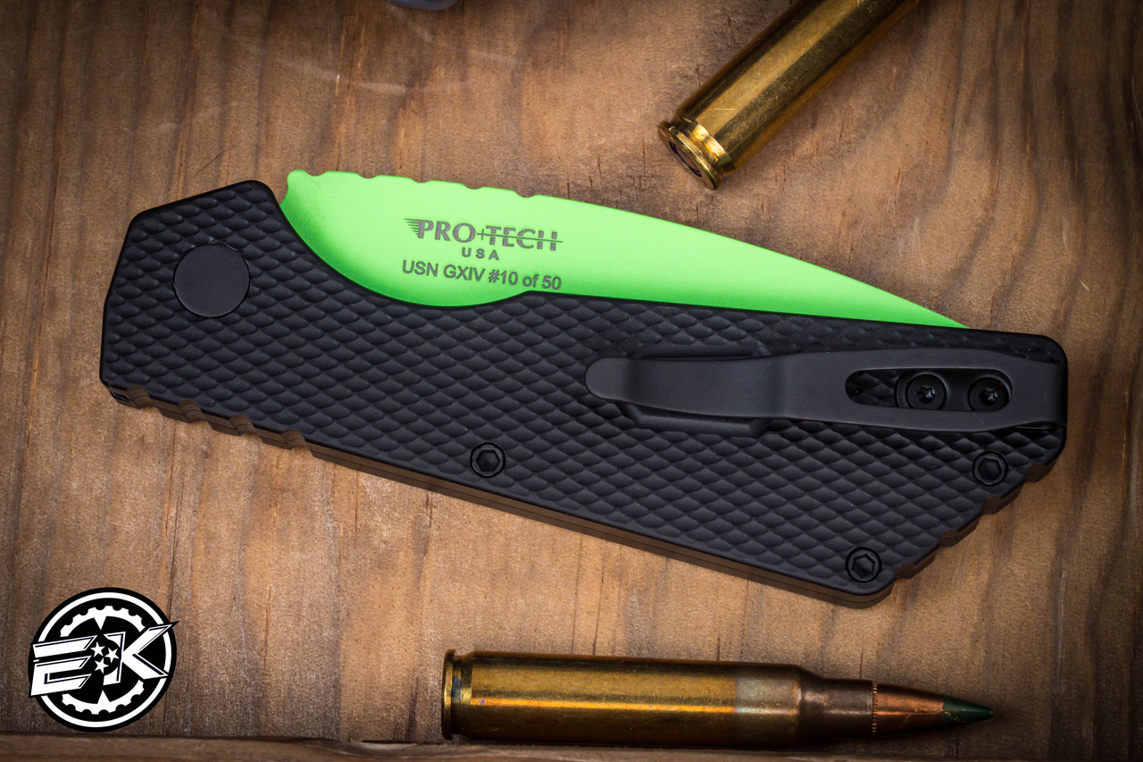 Protech Strider Pt Automatic Folding Knife Textured Black 305