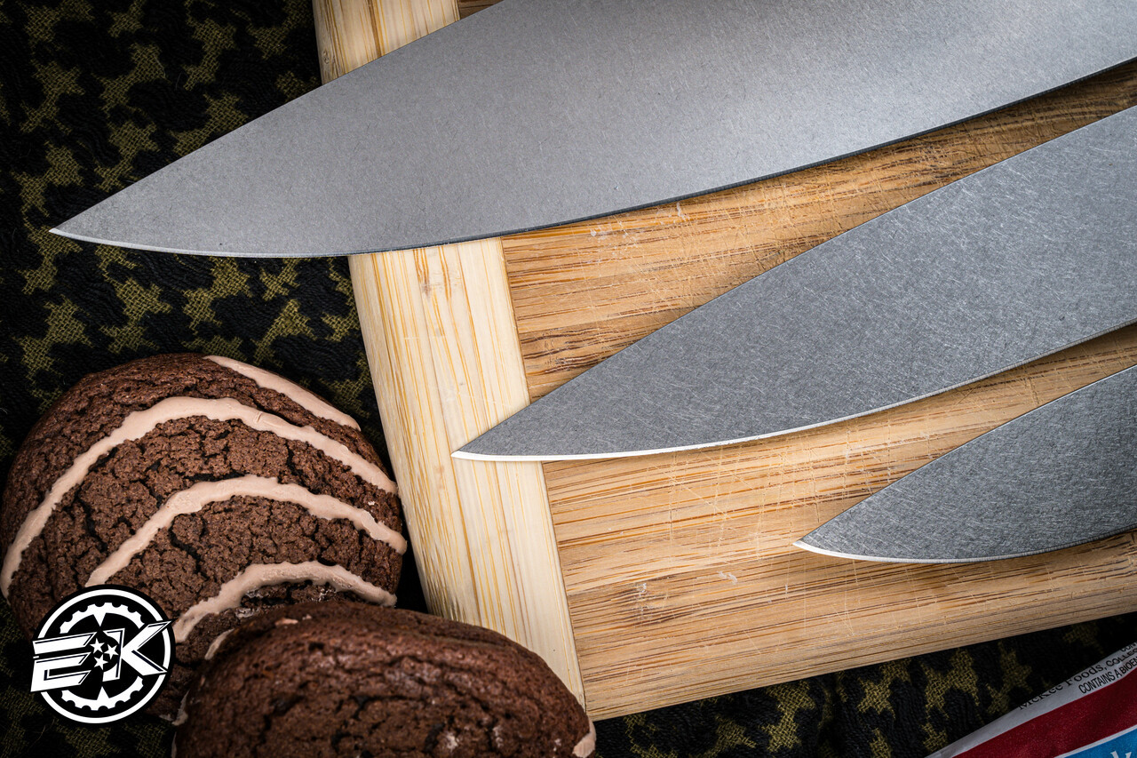Benchmade Kitchen Cutlery 3 Knife Set Maple Valley Handles 4000-2