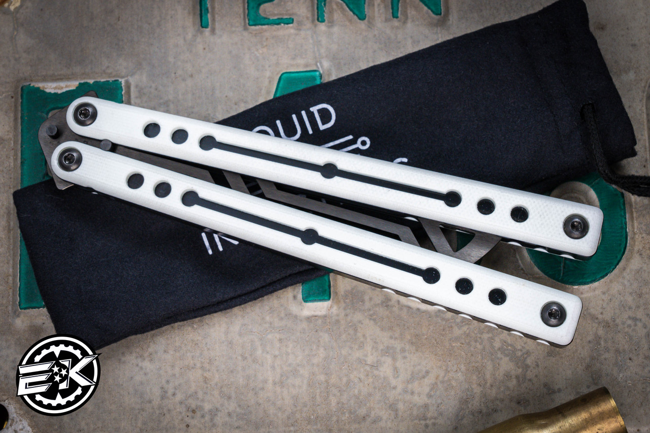Squid Industries Nautilus V2 Winter Butterfly Balisong Trainer 4.3" Black