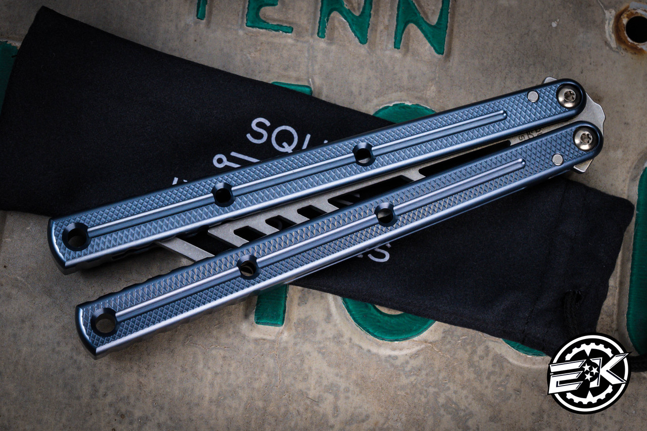 Squid Industries Krake Raken V3 Gunmetal Butterfly Balisong Trainer 4.3 ...