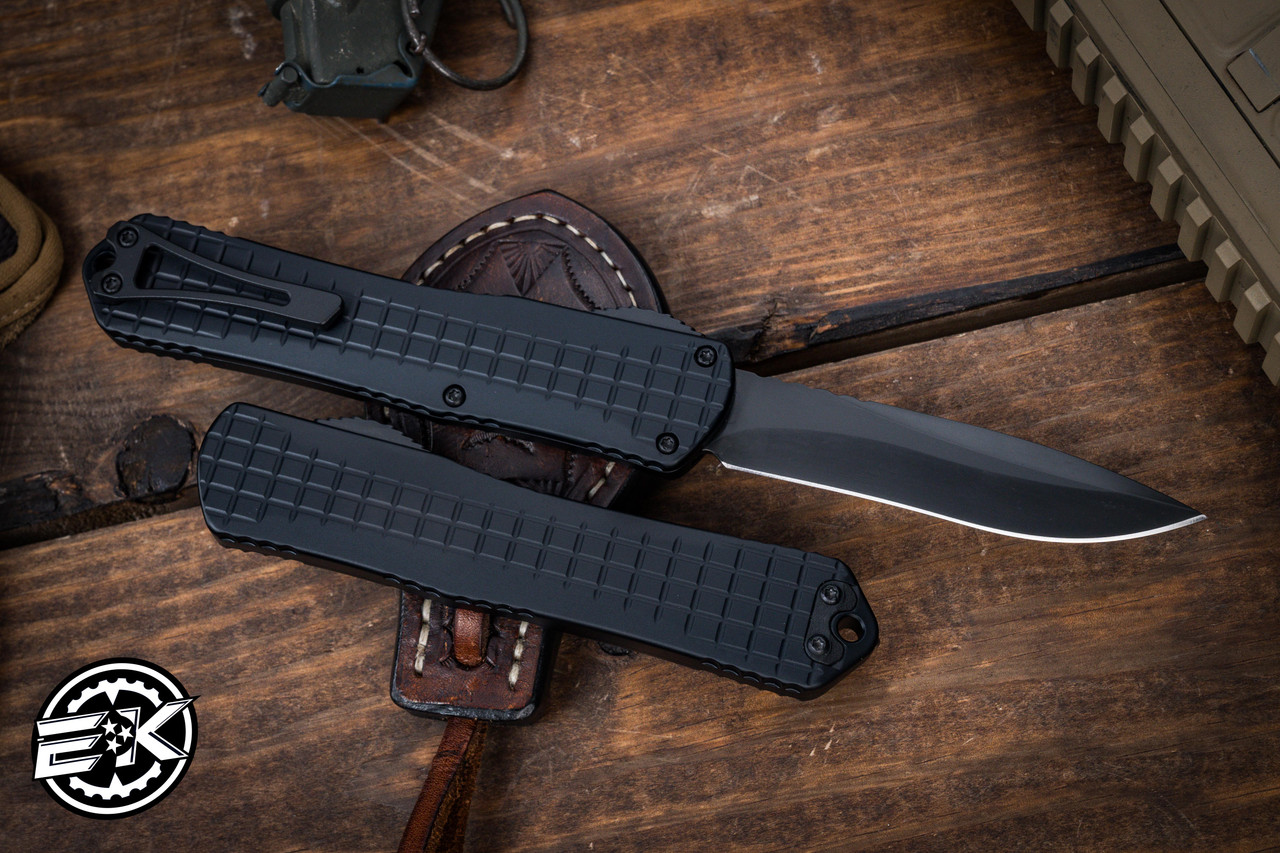 Heretic Knives Manticore X Otf Automatic Knife Black Frag Aluminum 375