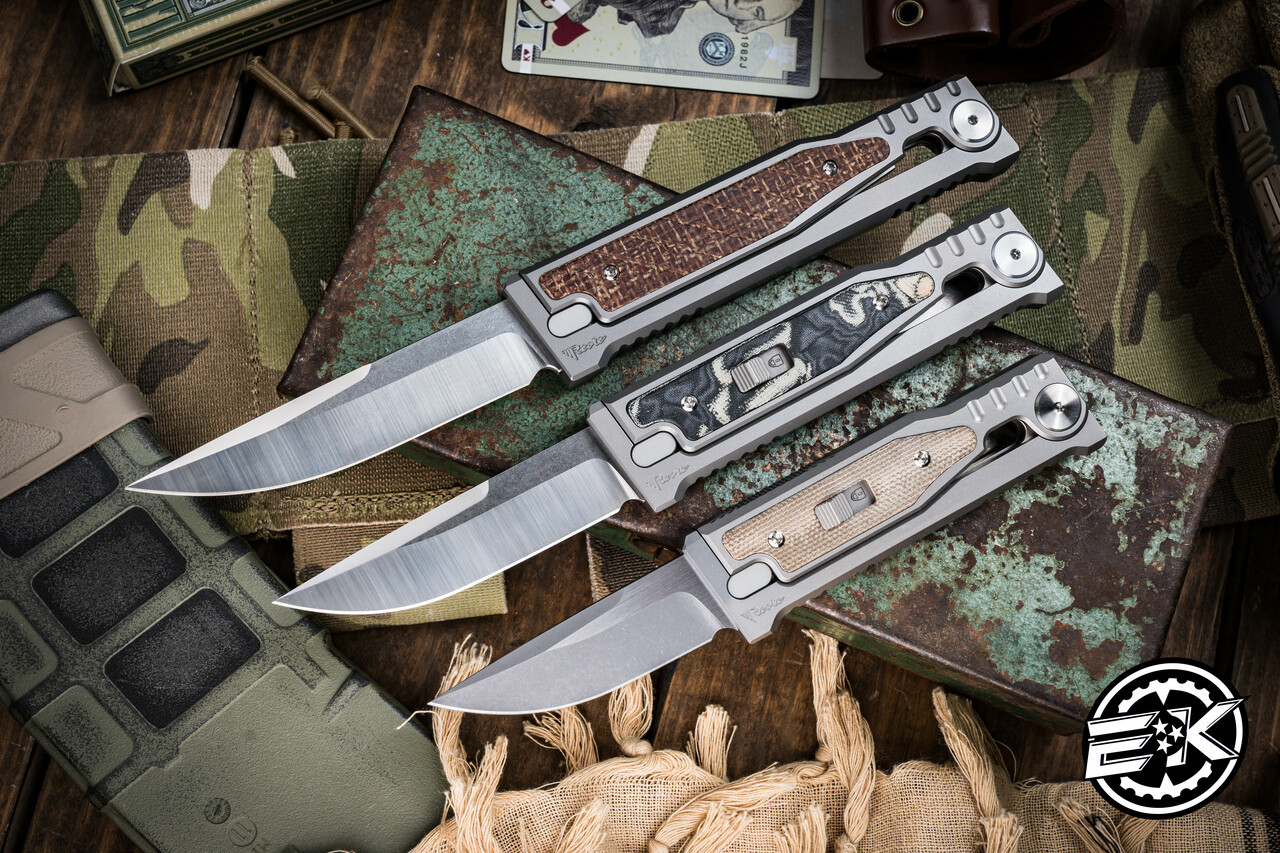 Reate Mini Exo Otf Knife Titaniumblack Micarta 25 Tanto Stonewash