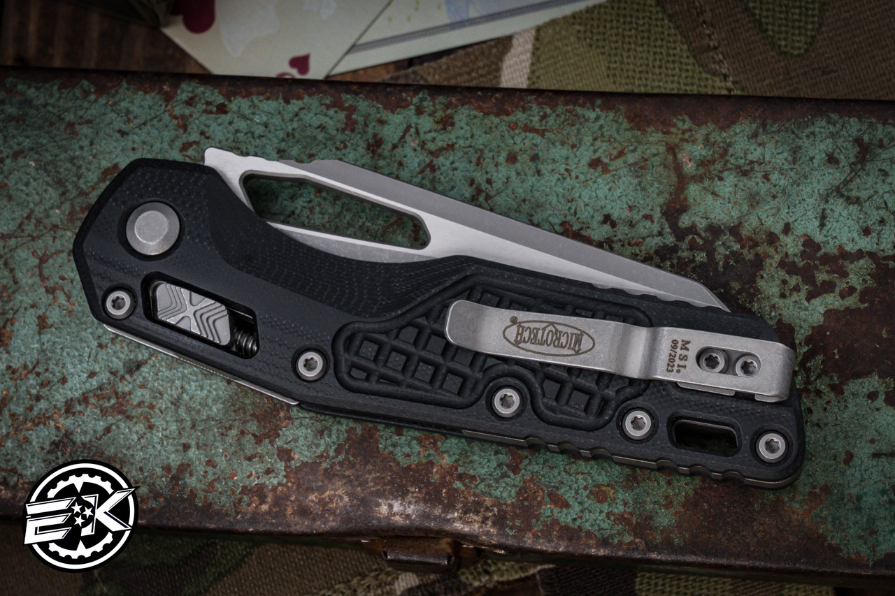 Microtech Standard Issue "MSI" Ram-Lok Manual Folder Black Frag G10 3. ...