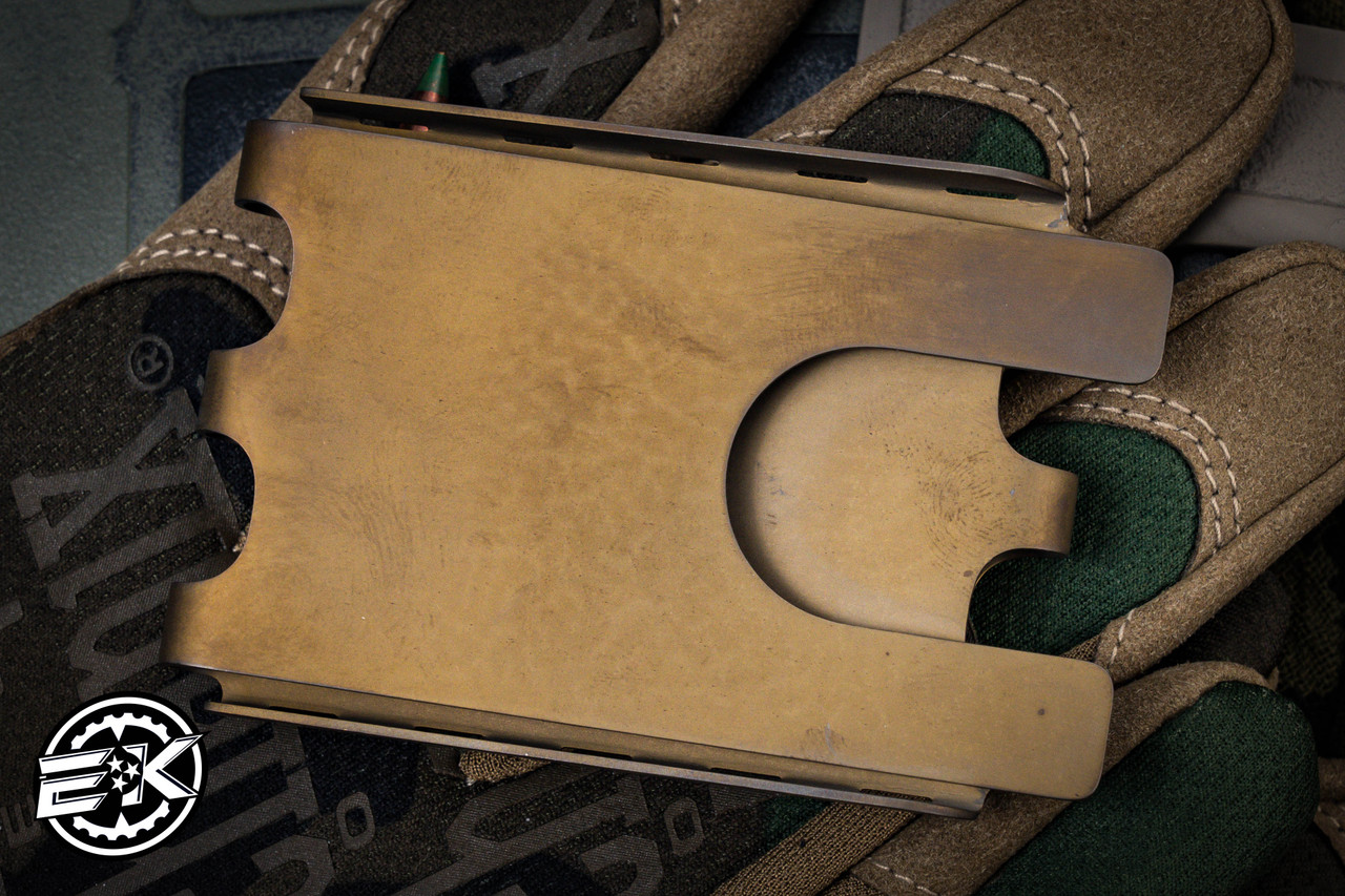 Chaves Knives Ultramar Ti Fold Wallet/Money Clip - Titanium Bronze ...