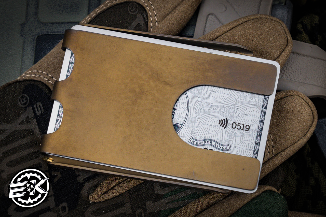 Chaves Knives Ultramar Ti Fold Wallet/Money Clip - Titanium Bronze ...