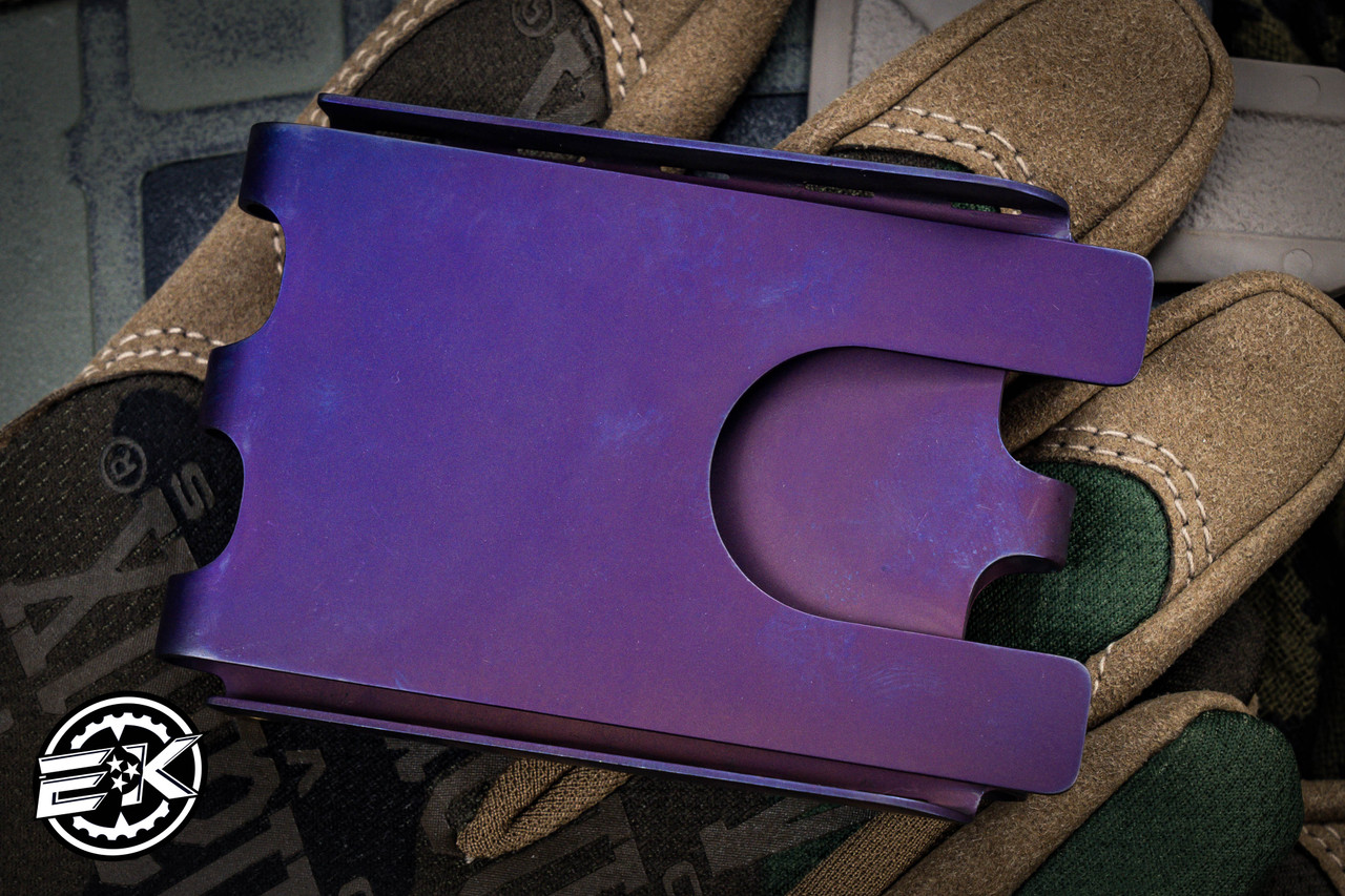Chaves Knives Ultramar Ti Fold Wallet/Money Clip - Titanium Purple ...