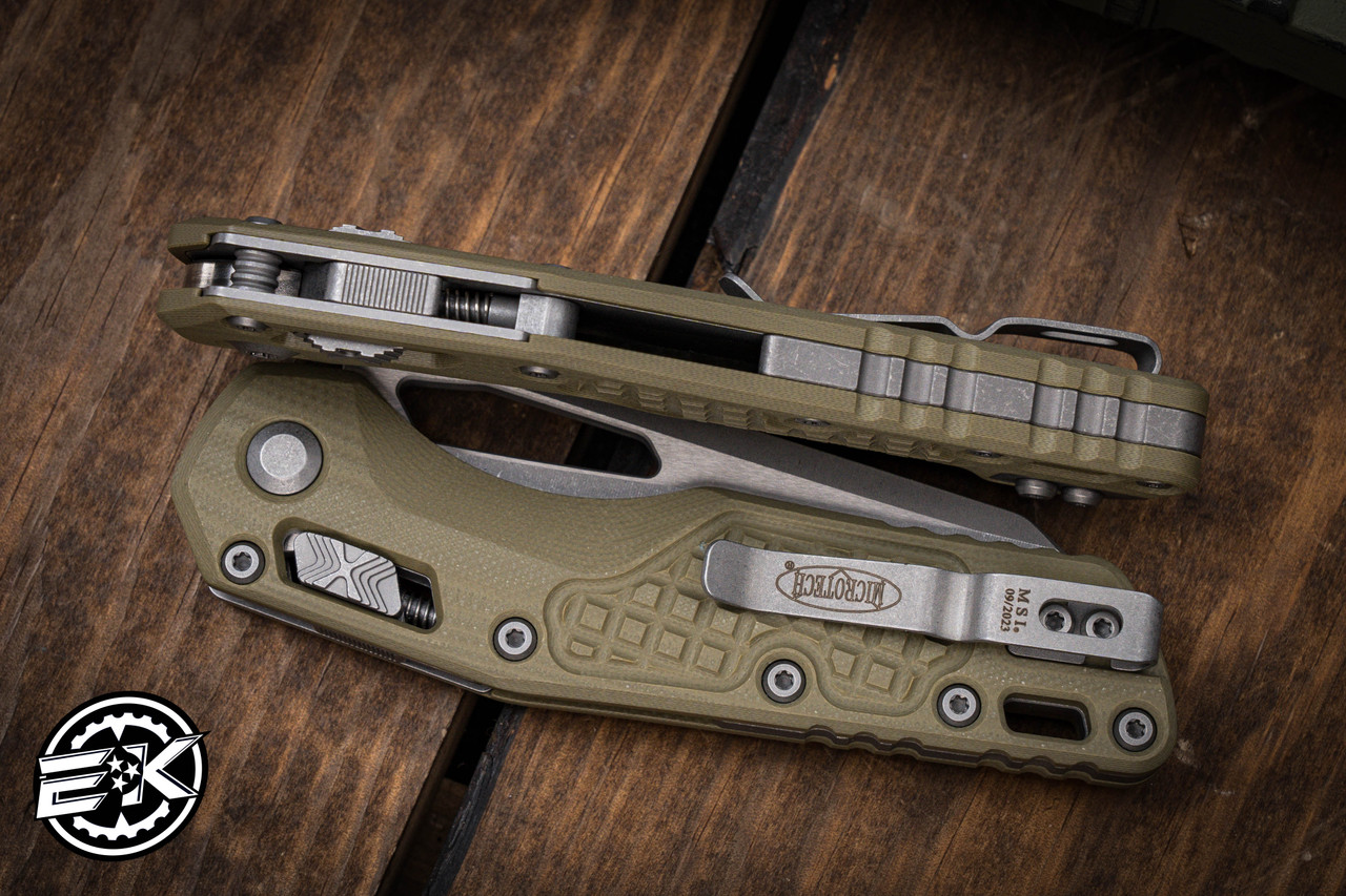 Microtech Standard Issue Msi Ram Lok Manual Folding Knife Od Green