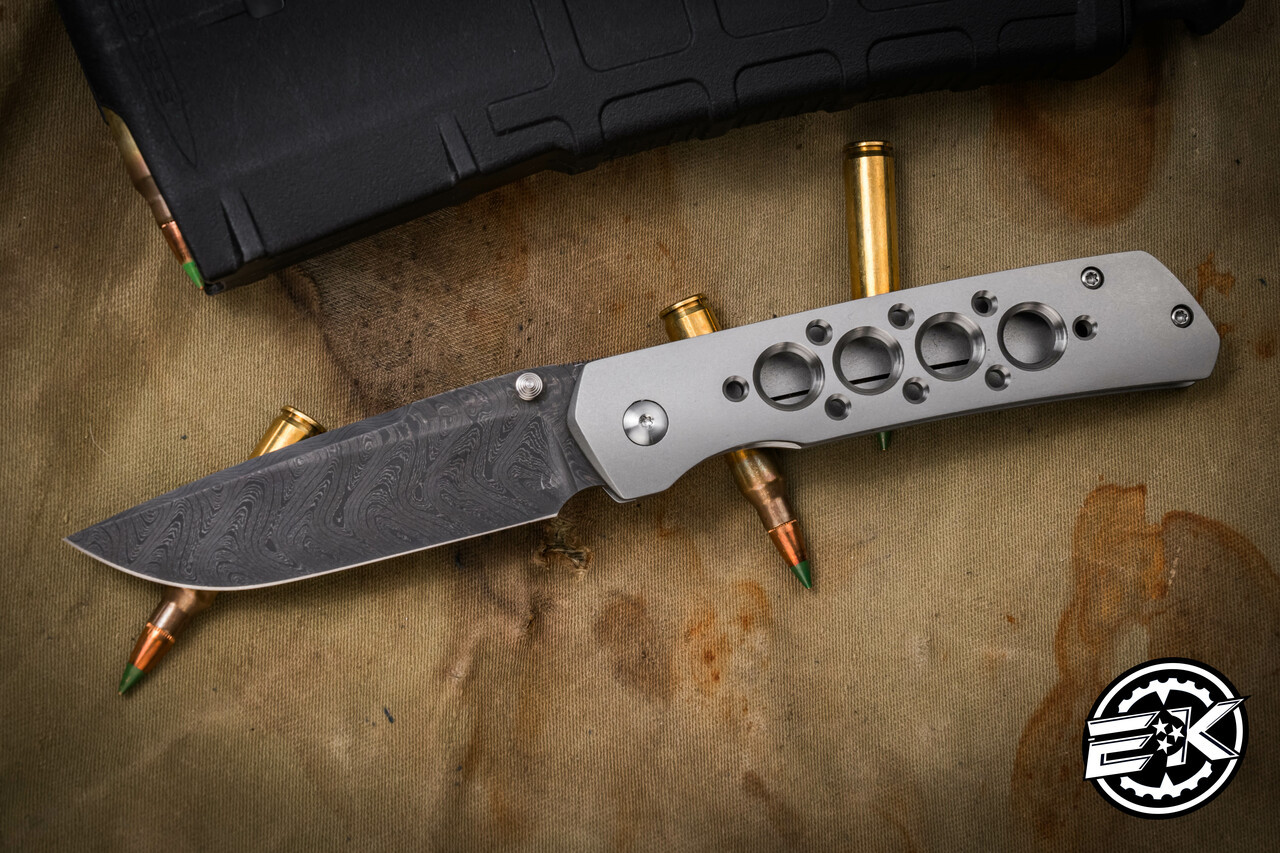 Enrique Pena Custom "Victoria" Titanium Speed Holes 3.5" Damascus
