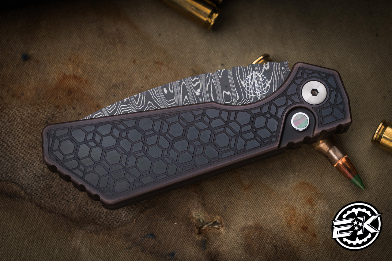 Protech Strider Custom Pt Automatic Folding Knife Antique Pvd