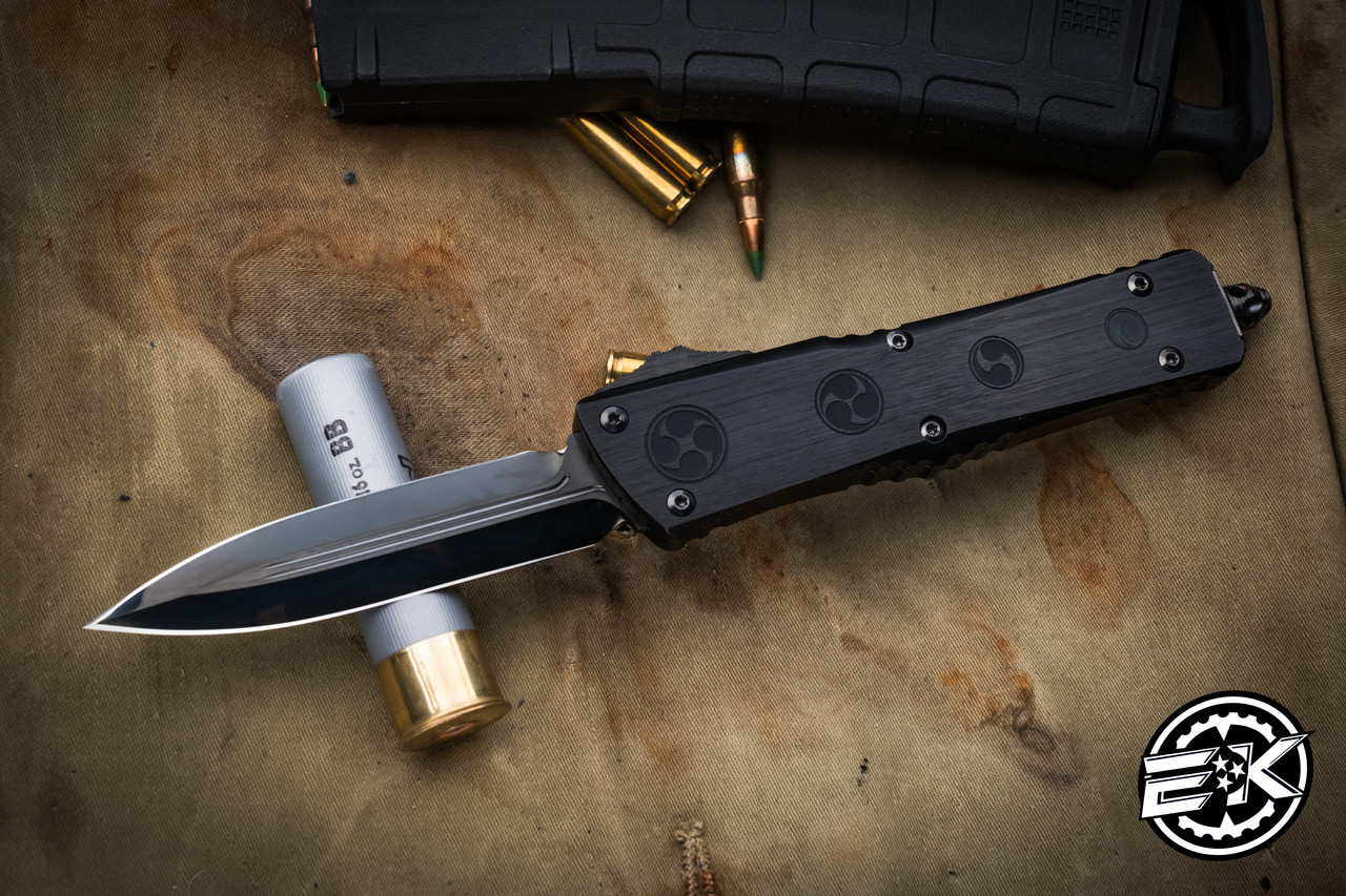 Marfione Custom Combat Troodon Yari Deep Engraved OTF Auto 3.8" DLC ...