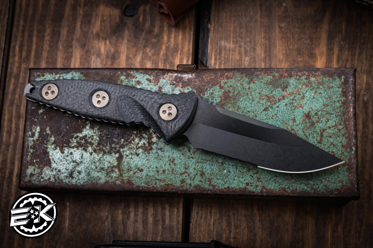 Microtech Socom Alpha Mini Fixed Blade Knife Carbon Fiber 3.75" Drop ...