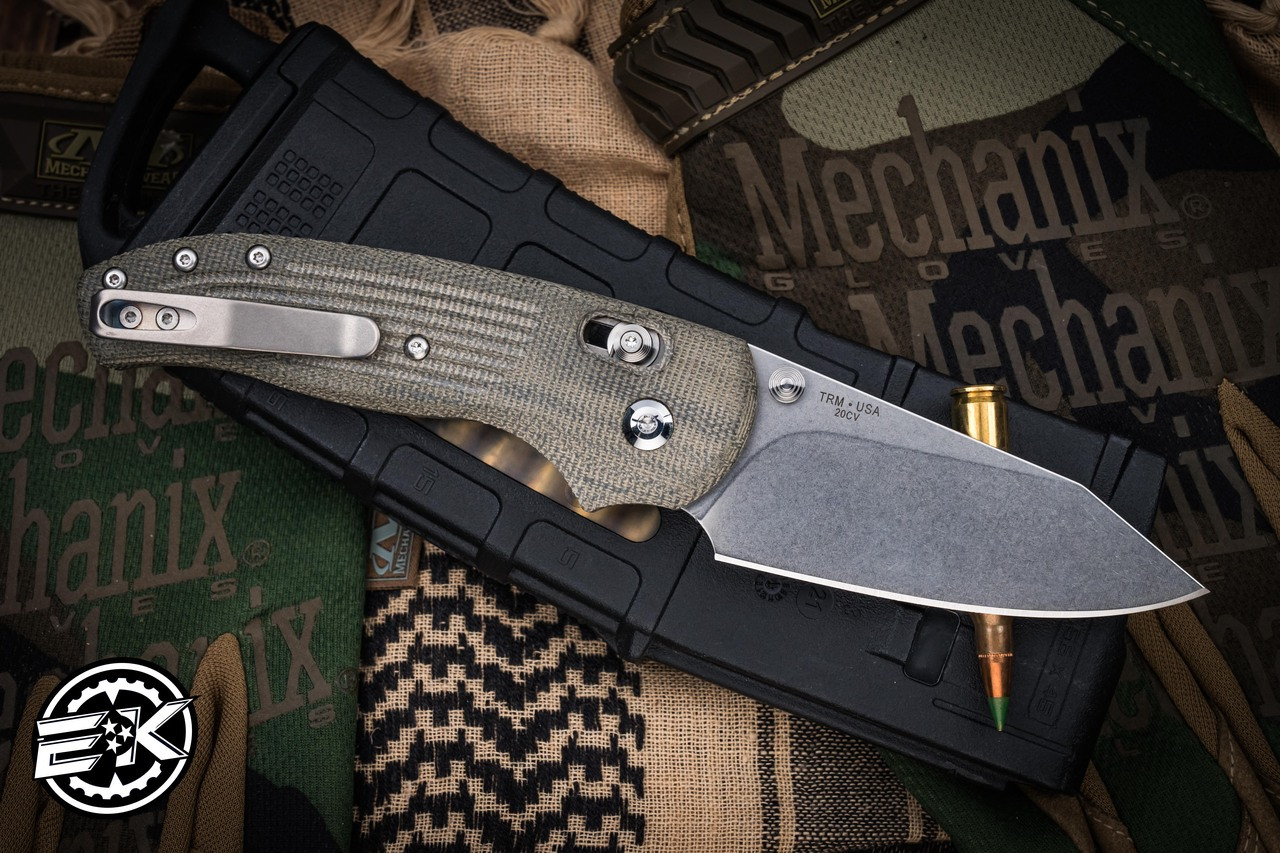 Three Rivers Manufacturing SHADOW River-LOK Folding Knife OD Green ...