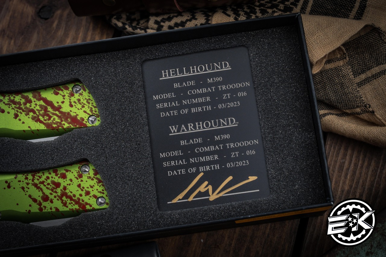 Microtech Combat Troodon Zombie Hellhoundwarhound Knife Set 38