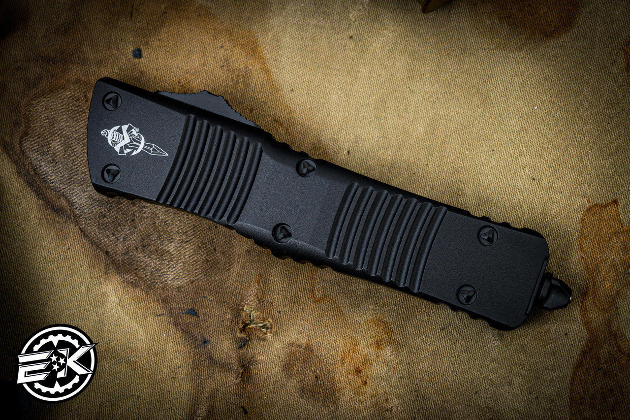 Microtech Combat Troodon Warhound Otf Automatic Knife 38 Black 219w