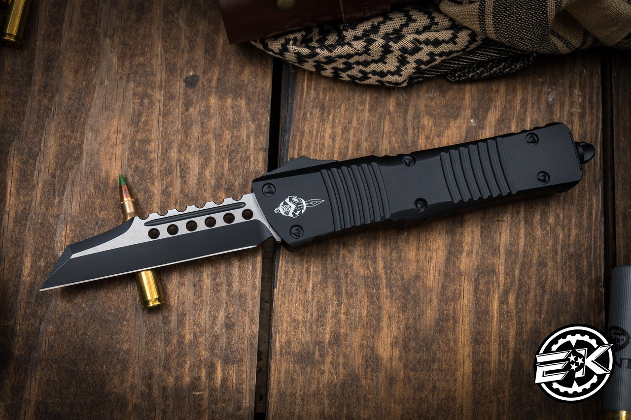 Microtech Combat Troodon Warhound Otf Automatic Knife 38 Black 219w