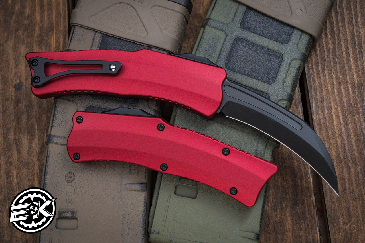 Heretic Knives Roc Red Otf Automatic Knife 3 Dlc Magnacut H060 6a Red