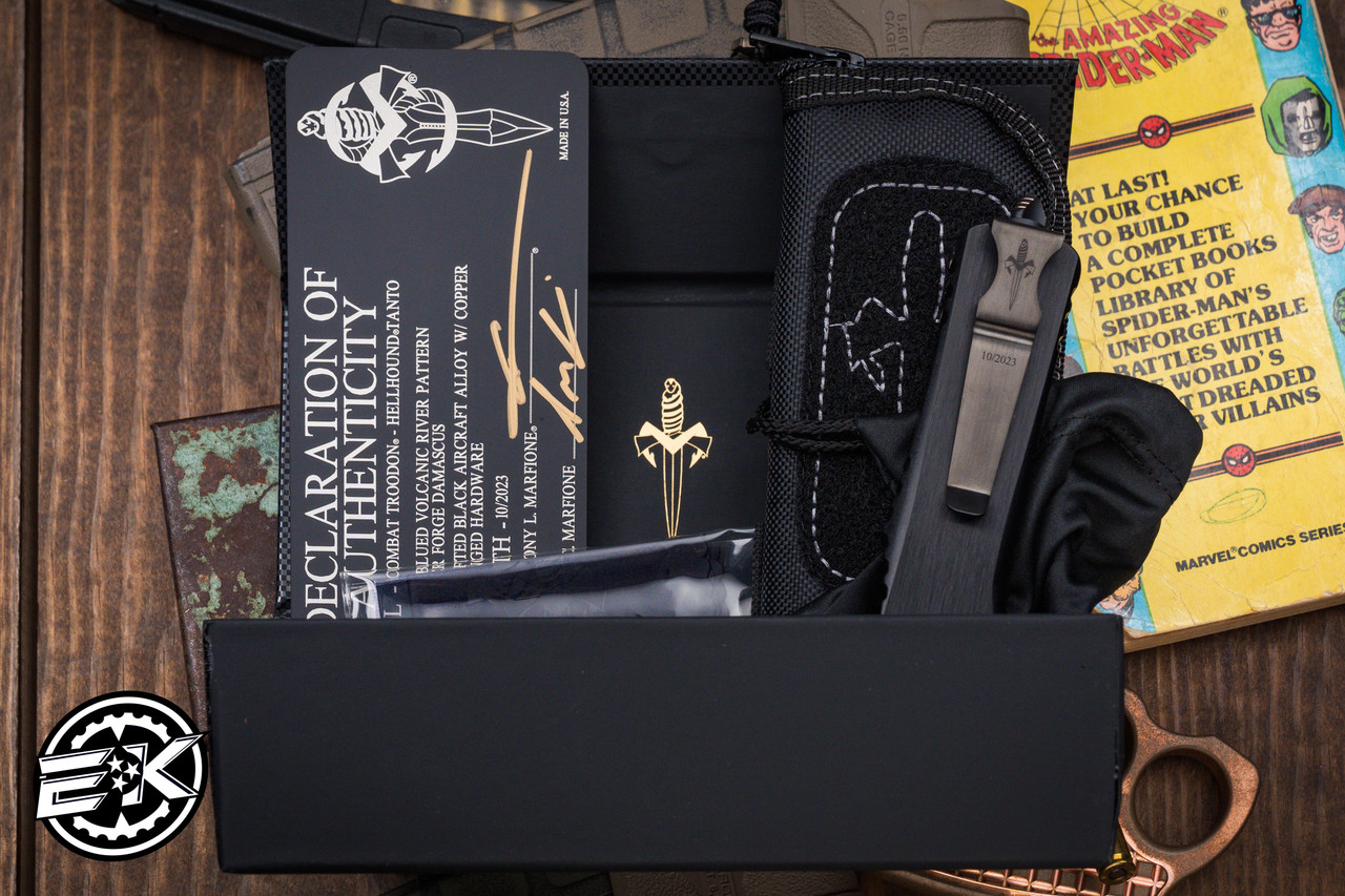 Marfione Custom Combat Troodon Copper Ringed Hardware 38 Volcanic