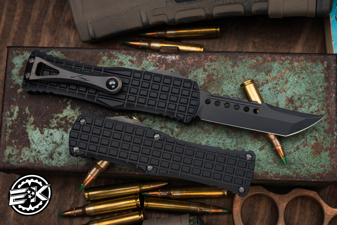 Microtech Hera Hellhound OTF Automatic Knife Black Shadow Frag 3" DLC ...