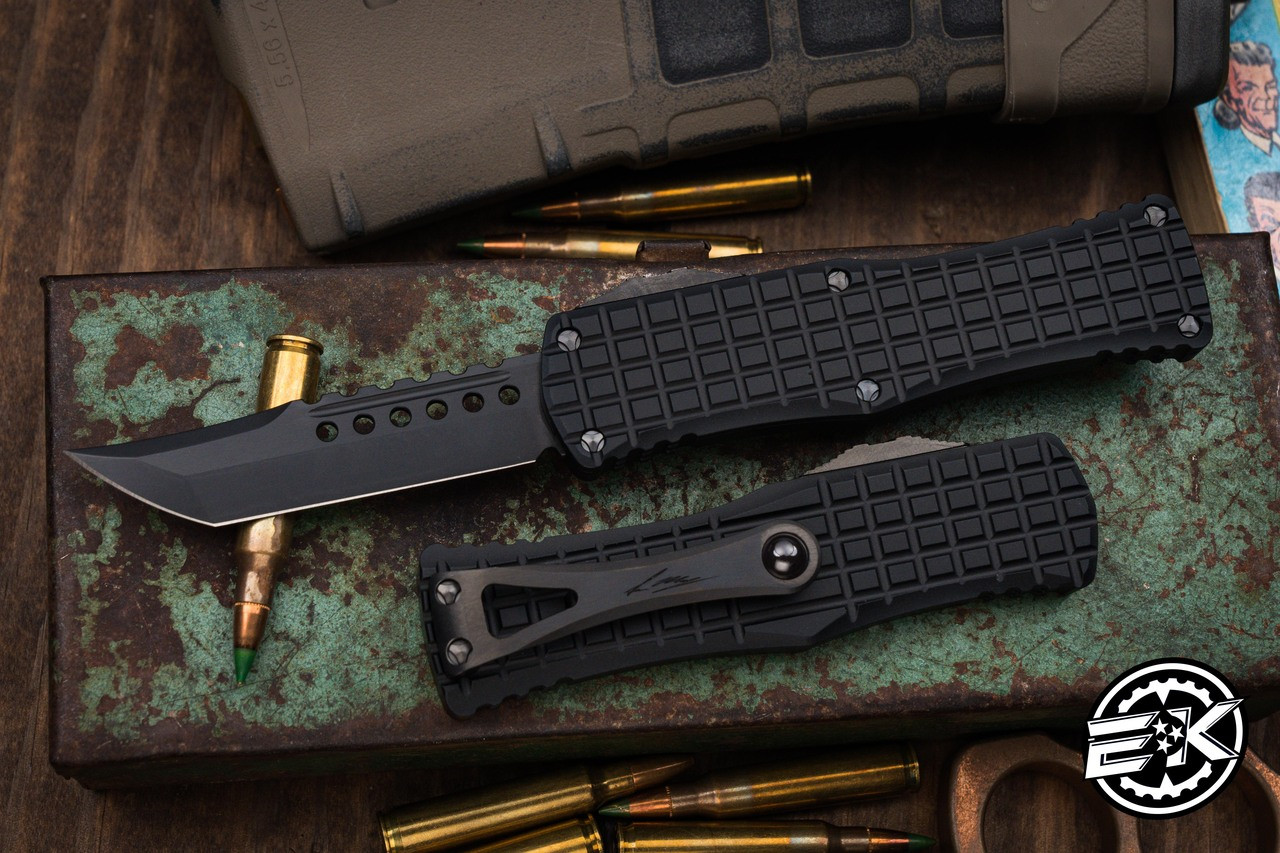 Microtech Hera Hellhound OTF Automatic Knife Black Shadow Frag 3" DLC ...