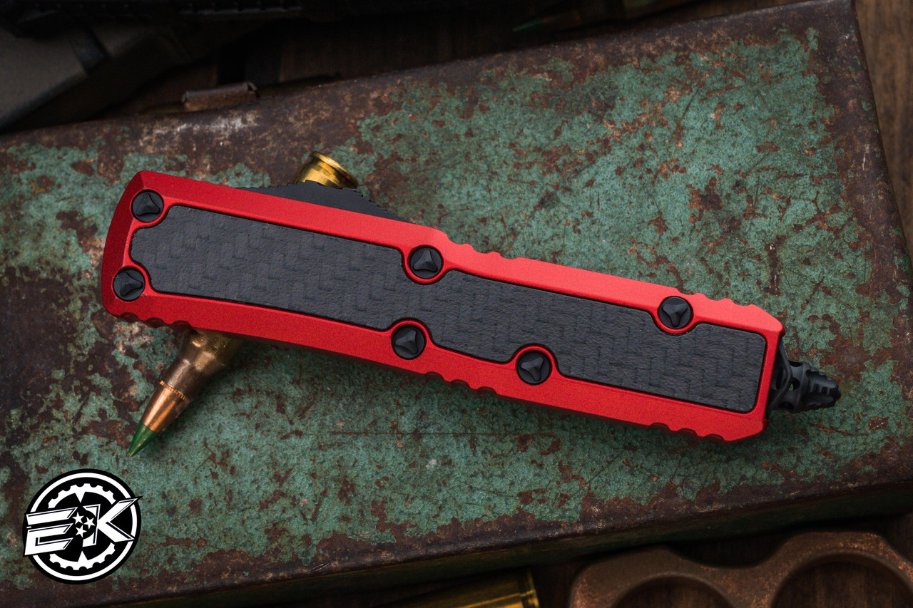 Microtech Daytona Otf Automatic Knife Redcarbon Fiber Inlay 31