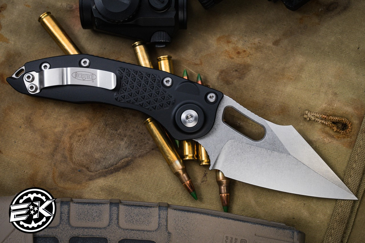 Microtechborka Blades Stitch Folding Knife 375 Stonewash 169 10