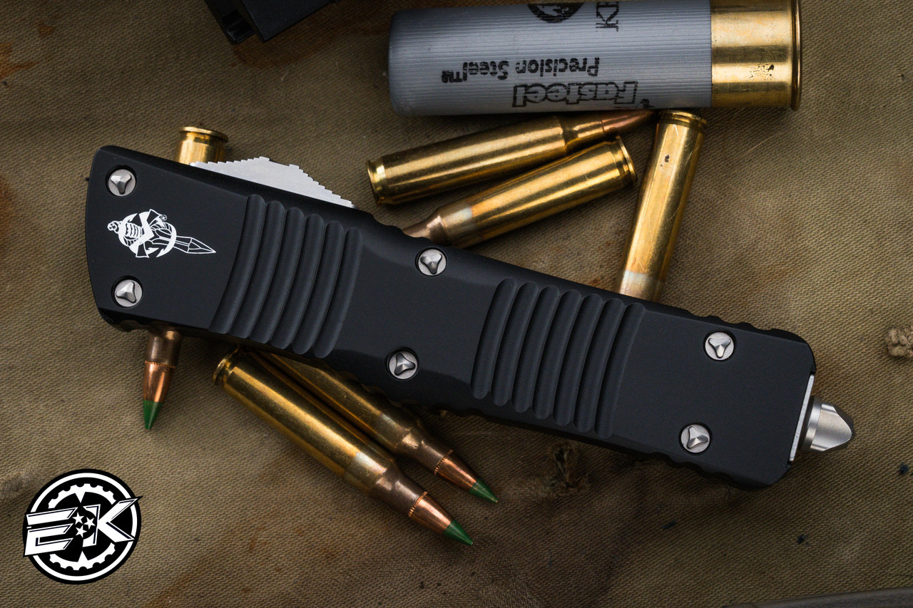 Microtech Combat Troodon Hellhound Otf Automatic Knife 38 Stonewash