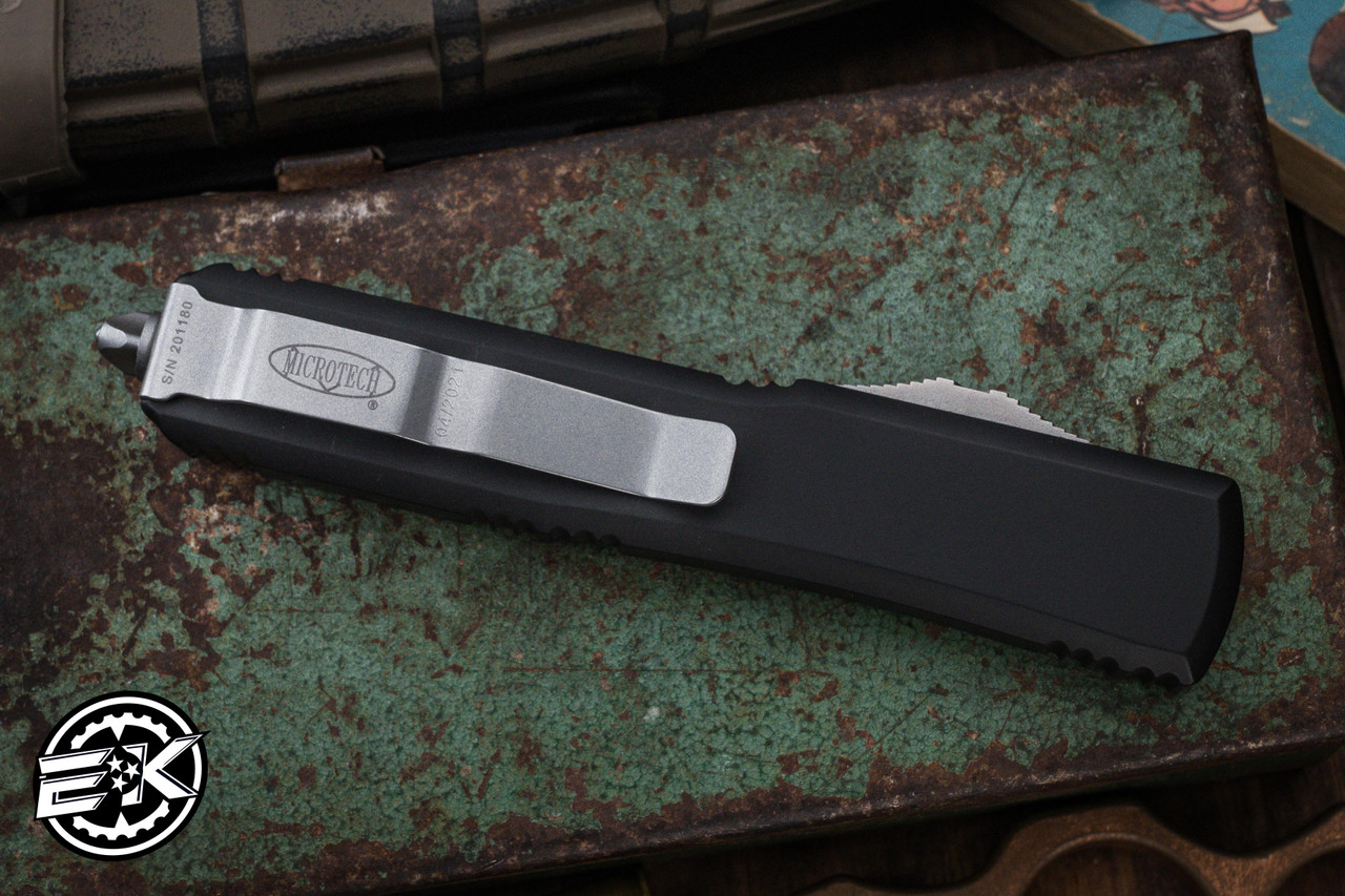 Microtech Ultratech OTF Knife Black 3.4" Satin Drop Point 121-4 (Preowned)