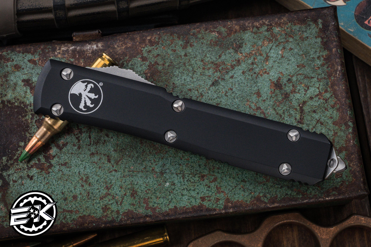 Microtech Ultratech OTF Knife Black 3.4" Satin Drop Point 121-4 (Preowned)