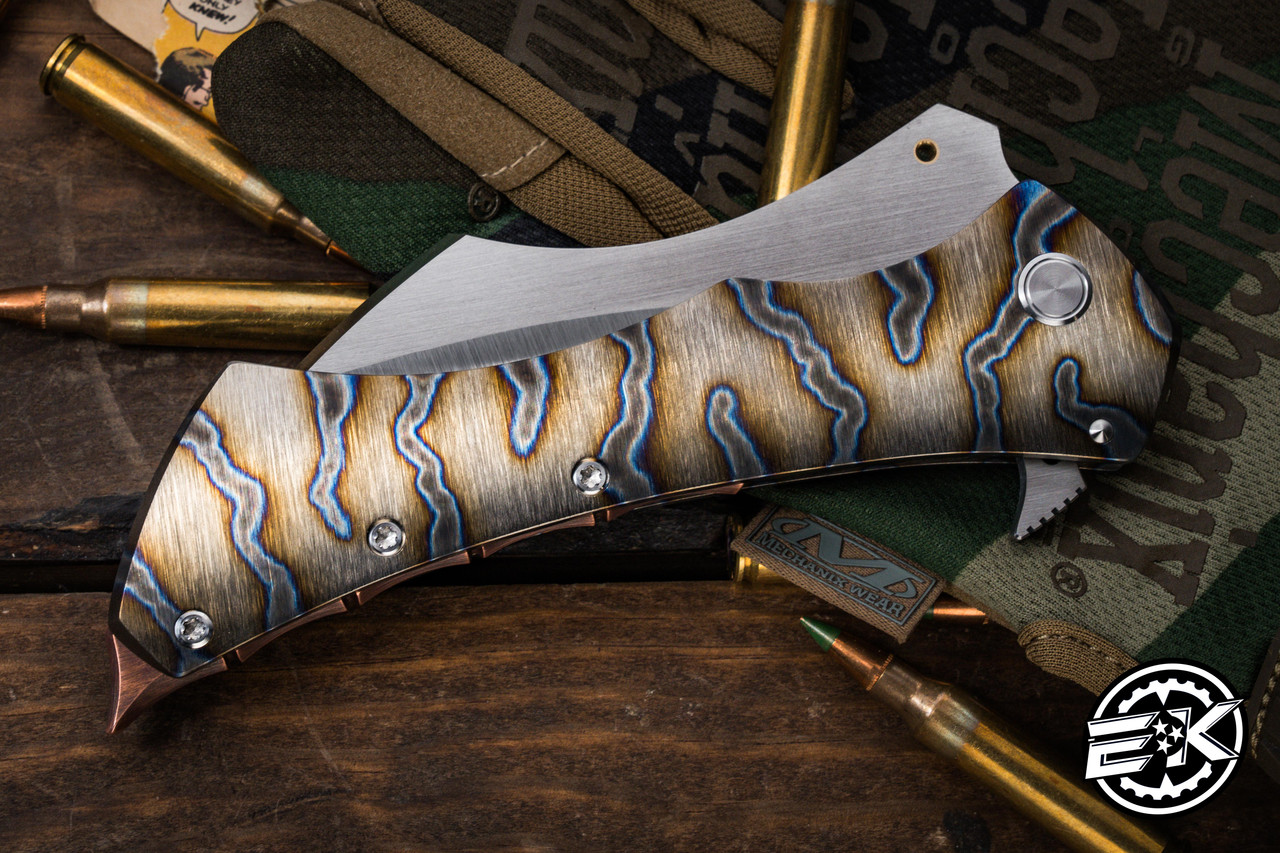 Sergey Rogovets Grim Reaper 180 Prototype Flamed Titanium 4.4" Satin Finish