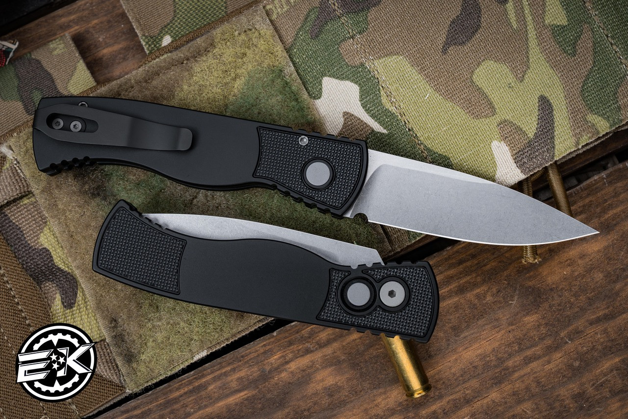 Protech Tr 2 Tactical Response Automatic Folding Knife Blacktextured