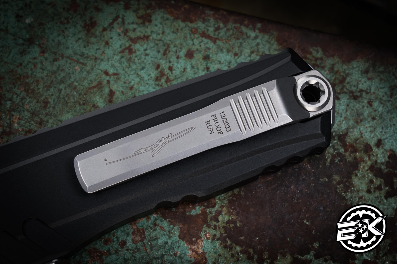 New 2024 Microtech Cypher II OTF Auto Black Aluminum S/E 4" Stonewash ...