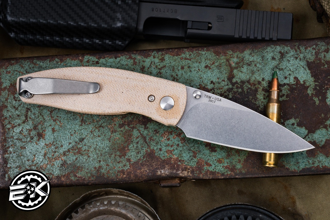 Three Rivers Manufacturing NEUTRON 2 Folding Knife Natural Canvas ...